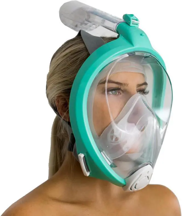 Full Face Snorkel Mask Design Action Camera & Panoramic 180 View ...