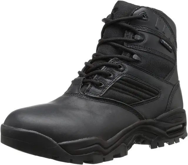 Ridge Footwear Men's Ultimate Mid Zipper 6" Leather Boot Rip-Stop Nylon ...