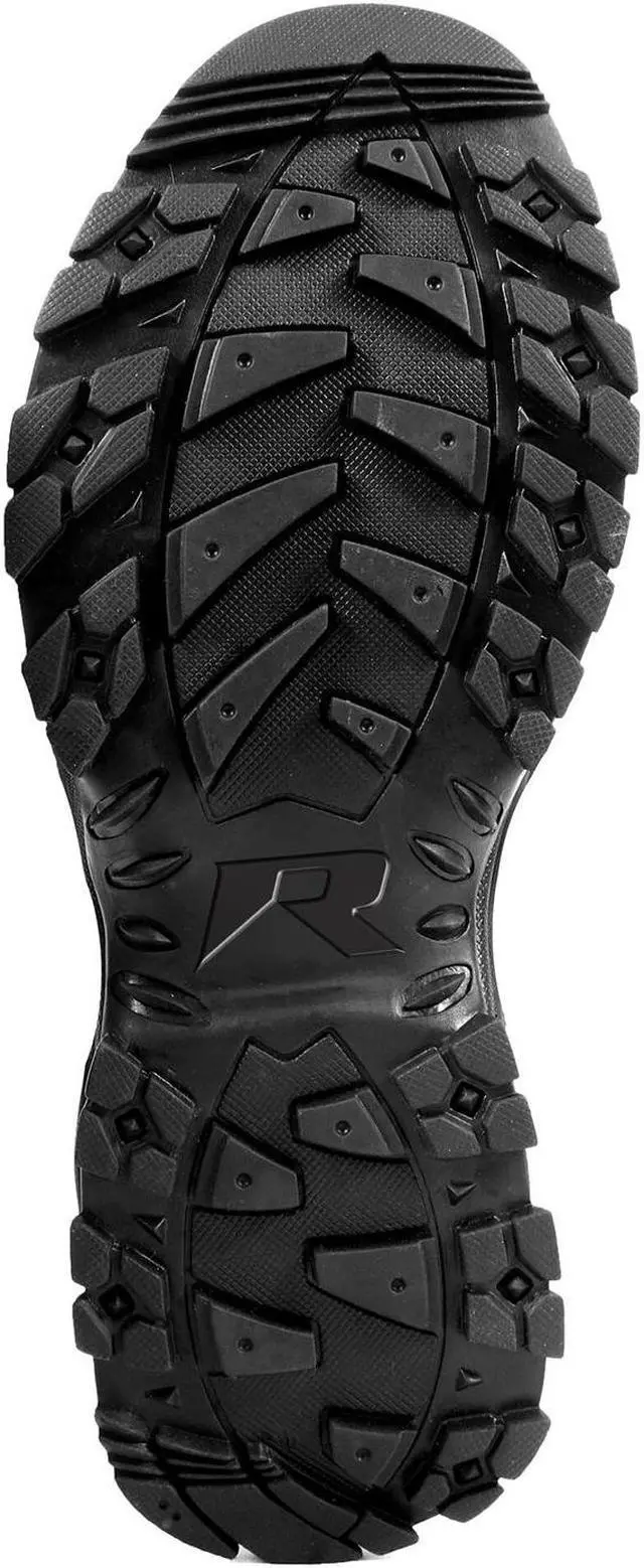 Ridge Footwear Men's Ultimate Mid Zipper 6" Leather Boot Rip-Stop Nylon ...