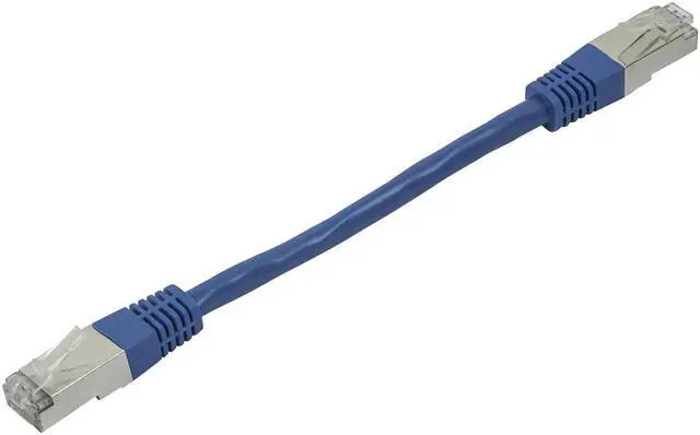 Monoprice Cat6A Ethernet Patch Cable - 0.5 feet - Blue | Zeroboot, RJ45, Stranded, 550Mhz, STP ...