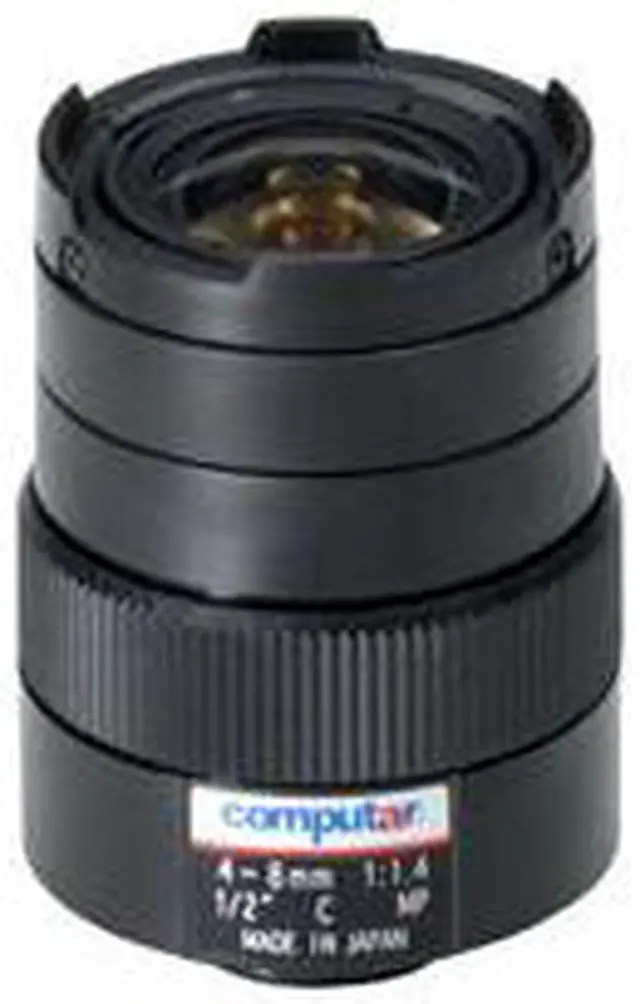 Computar Ganz High Quality CCTV Camera Lens H2Z0414C-MP 1/2" 4-8mm f1.4 Varifocal, Manual Iris ...