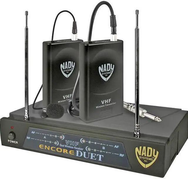 Nady ENCORE DUET Two-Channel (A/F) Wireless Microphone System with Two ...