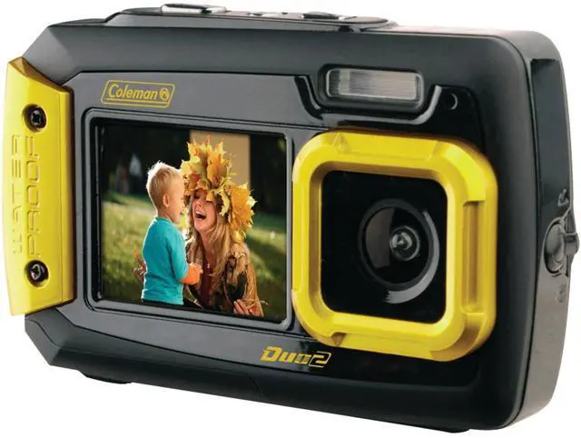 Coleman 2V9WP-Y 20.0-Megapixel Duo2 Dual-Screen Waterproof Digital ...