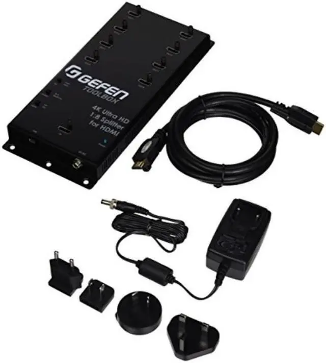 Gefen 4K DCI & ULTRA HD 1:8 HDMI Splitter with Cascading Output (Black ...
