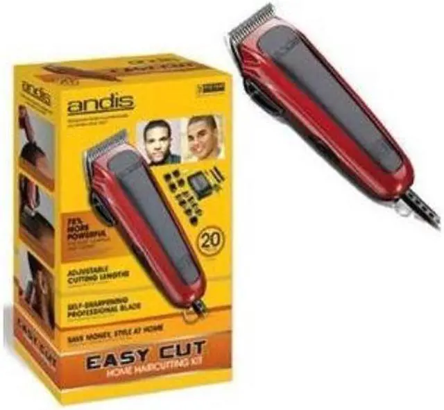 Andis Easy Cut Adjustable Blade Clipper 20-Piece Haircutting Kit, Gloss ...
