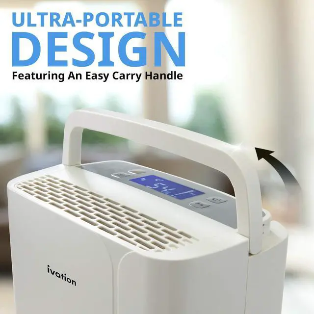 Ivation 14.7 Pint Compressor Dehumidifier Small and Compact with ...