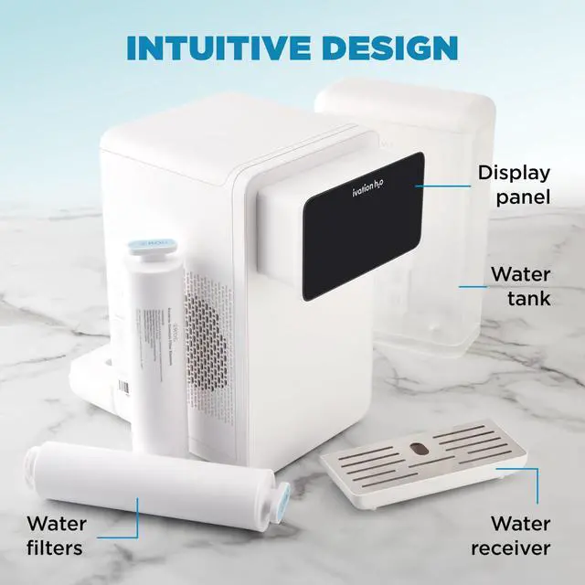 Ivation H2O Hot & Cold Countertop Reverse Osmosis Water TDS Filter ...