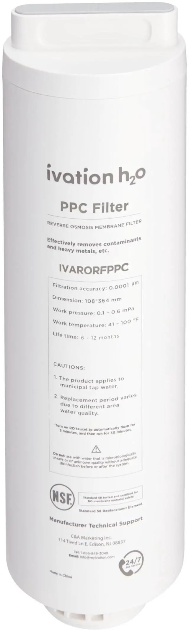 Ivation H2O Reverse Osmosis Under Sink Tankless Water Purifier ...