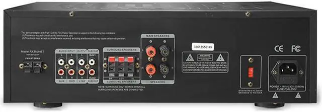 Technical Pro RX55URIBT 2 Ch. Professional Receiver with Bluetooth ...