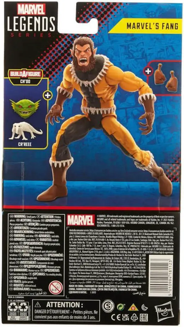 Hasbro F6561 6 inch Marvel Legends Series Marvels Fang X-Men Action ...