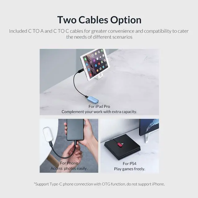 ORICO 250GB Mini Portable NVMe SSD External Solid State Drive with 3D ...