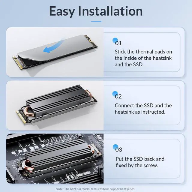 ORICO Copper Conduction Heat Dissipation SSD Heatsink M.2 ssd Hard Disk ...