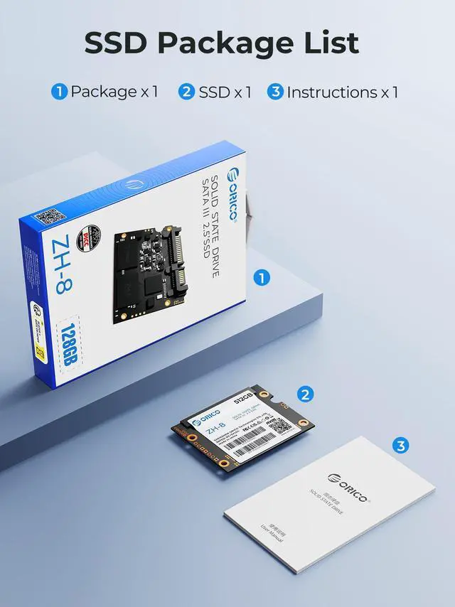 ORICO 512GB SSD 2.5inch Half Size SSD SATA Internal Solid State Hard ...