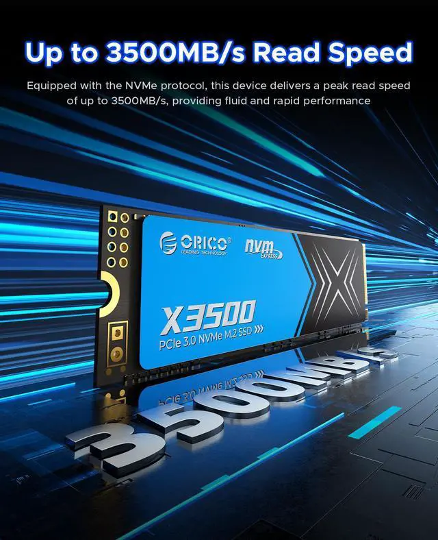 ORICO 1TB M.2 NVMe SSD PCIe 3.0 SSD Read Speed Up to 3500Mb/s Internal ...