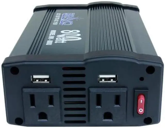 Bravo View INV-800U – 800-Watt Power Inverter with Dual USB Charging ...
