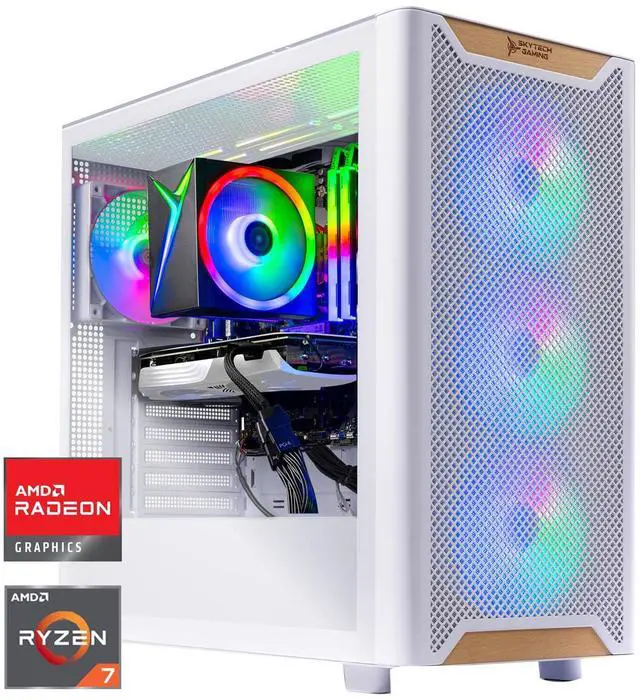 Skytech Chronos 3 Gaming PC Desktop, Ryzen 7 7700 3.8 GHz (5.3GHz Turbo ...