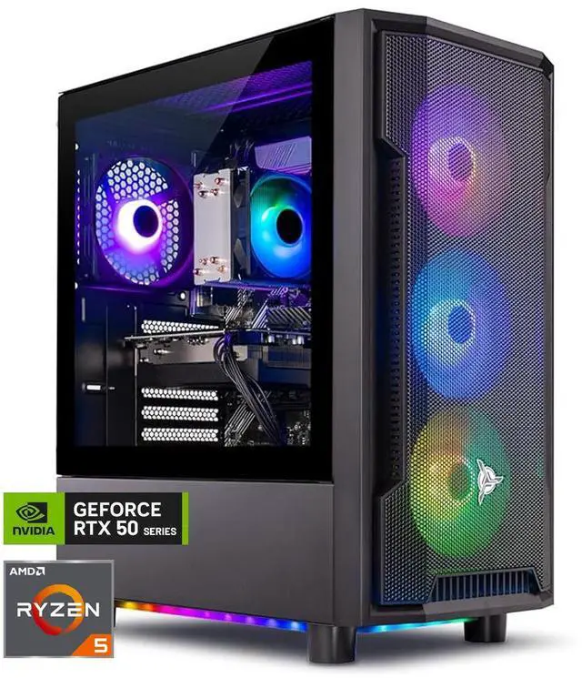 Skytech Gaming Shadow Gaming PC, AMD Ryzen 5 5500 3.6GHz, NVIDIA RTX ...