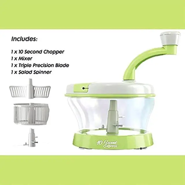 10-Second Chopper and Salsa Maker - Effortless Chopping - Set of 2 ...