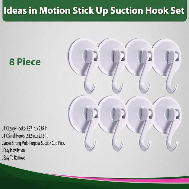 Ideas in Motion 8 Piece Stick Up Suction Hook Set - Newegg.com