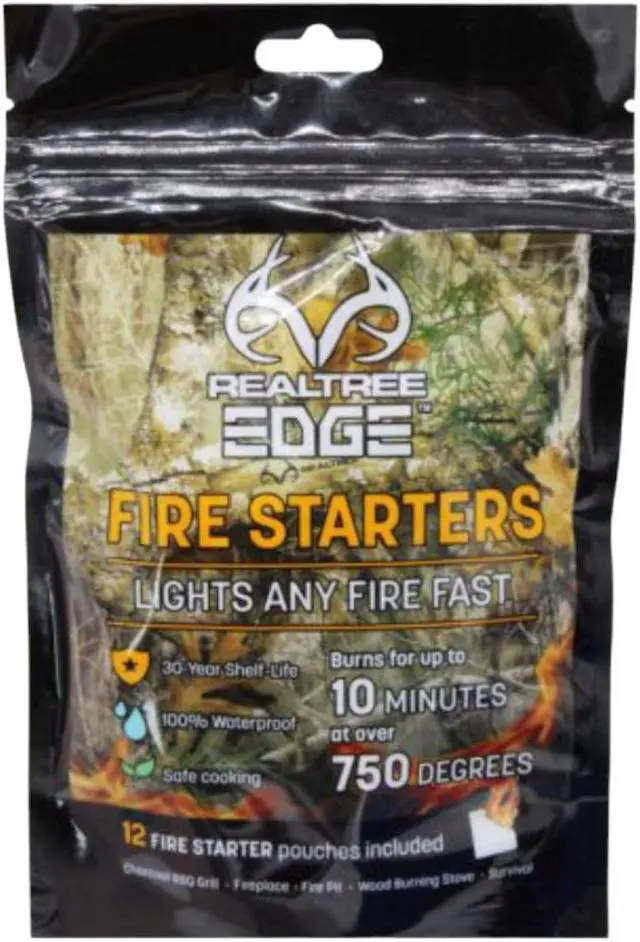 RealTree Edge Fire Starters Lights any Fire Fast - 12 Pack - Newegg.com