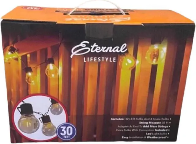 Eternal Lifestyle LED Bulb String Lights - 30 Feet - Newegg.com