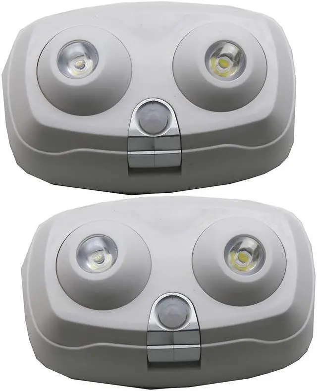 Dual Head Motion Sensor Light-Battery Operated Adjustable Motion ...