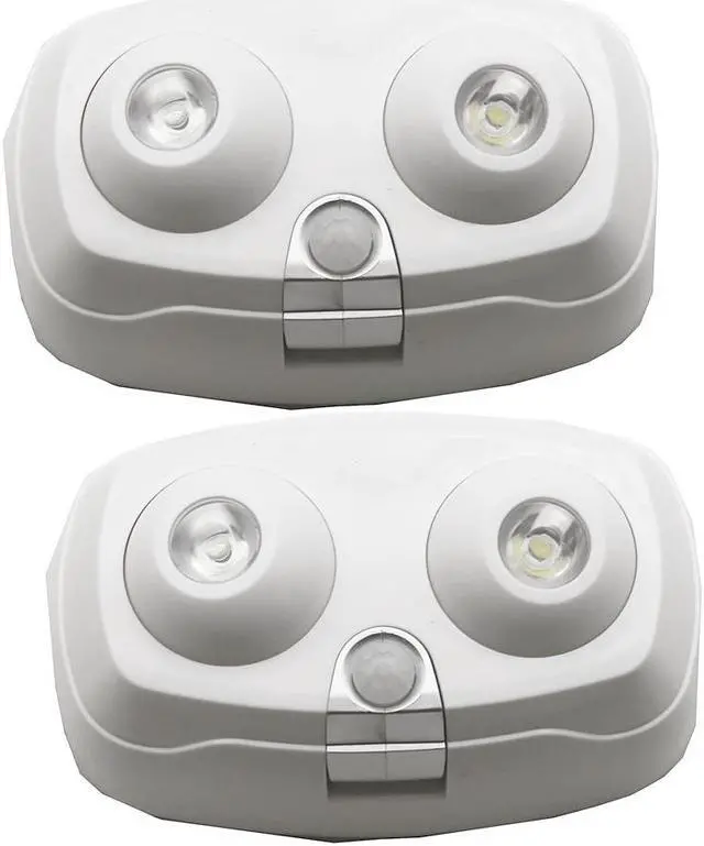 Dual Head Motion Sensor Light-Battery Operated Adjustable Motion ...