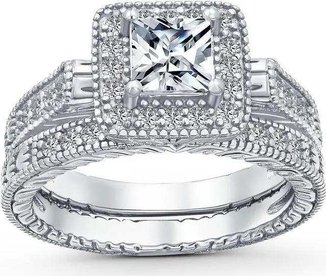 Square Pave Diamond Women Rings