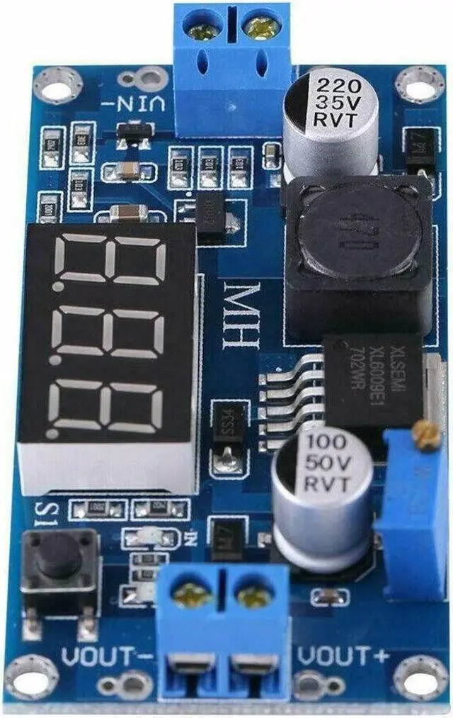 XL6009 LED DC-DC 4.5-32V to 5-35V Voltage Step Up Adjustable Boost w/ Voltmeter - Newegg.com