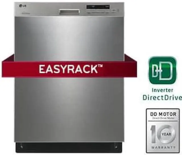 Lg LDS5040ST: Semi-Integrated Dishwasher with Flexible EasyRack System ...