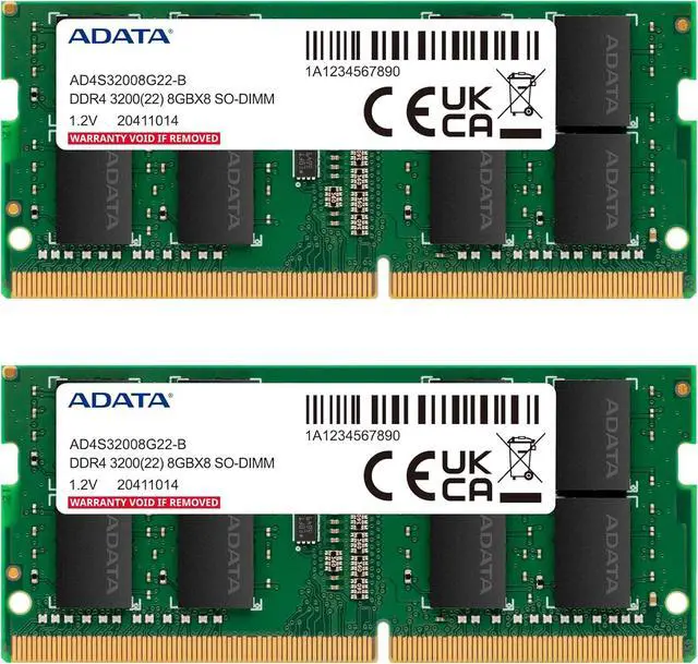 ADATA 16GB (2 x 8GB) 260-Pin DDR4 SO-DIMM DDR4 3200 (PC4 25600) Laptop ...