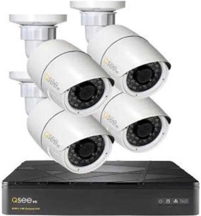 Qsee 8 Channel 4k Nvr With 2tb Hdd And 4 5mp Bullet QSee Presidio