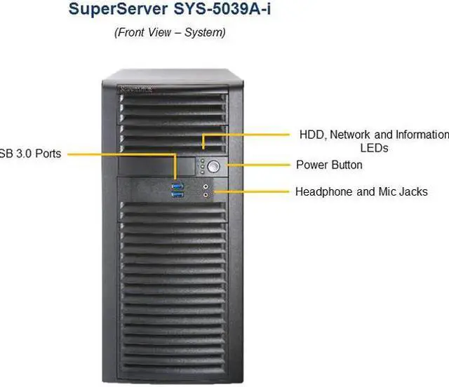 Supermicro 5039A-I Intel C422 Chipset Xeon W LGA2066 DDR4 Workstation ...
