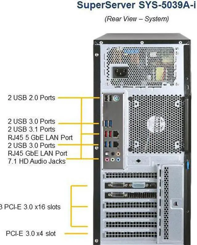 Supermicro 5039A-I Intel C422 Chipset Xeon W LGA2066 DDR4 Workstation ...