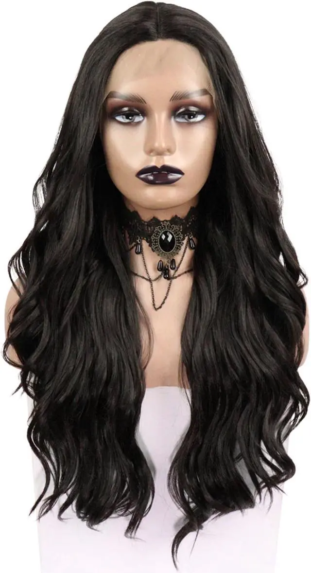 Natural Black Wig Jet Black Lace Front Wig Wavy Front Lace