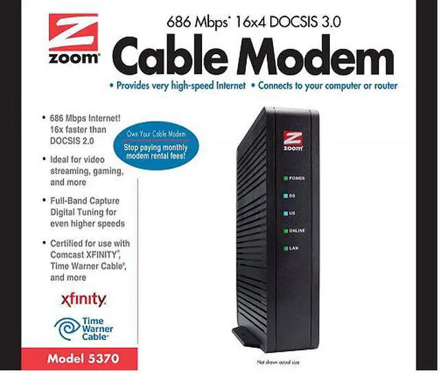 ZOOM TELEPHONICS 5370-00-00 686 Mbps Cable Modem - Newegg.com