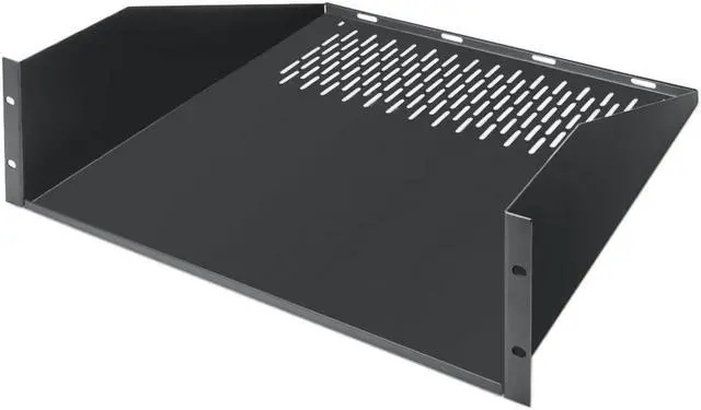 Black Box RMTS03 Fixed 3U 19In Rackmount Vented Shelf 17.75Ind 2-Point ...