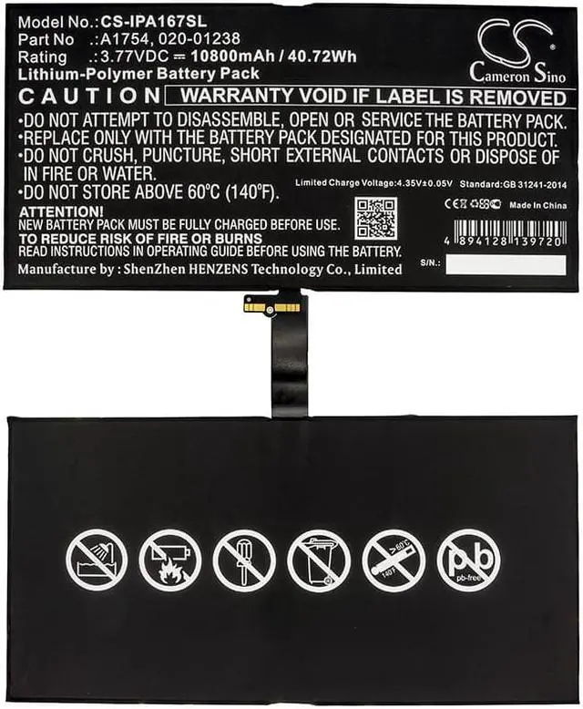 Battery for Apple iPad Pro 12.9 2017 2nd Gen A1670 A1671 A1821 020 ...