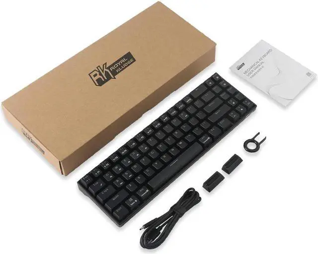 RK71 71 Keys Mechanical Gaming Keyboard, Wired/Wireless Bluetooth ...