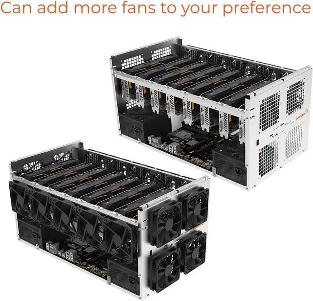 AAAwave 10 GPU SGCC Steel Open Frame Mining Rig Frame Chassis for ...