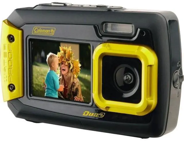 Coleman 2V9WP-Y 20.0-Megapixel Duo2 Dual-Screen Waterproof Digital ...