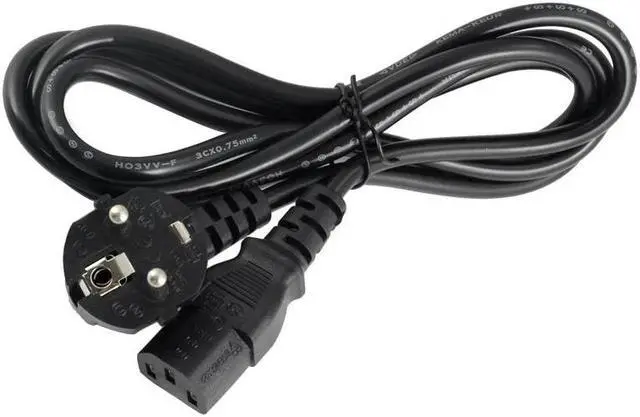 1.5m 5ft C13 IEC Kettle To European 2 Pin Round AC EU Plug Power Cable Lead Cord PC - Newegg.com