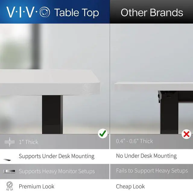 VIVO Electric Dual Motor 83 x 30 Standing Desk, White Table Top, Black ...