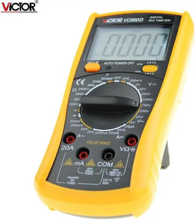 VICTOR VC890D Digital Multimeter True RMS multimeter capacitor 2000uF ...