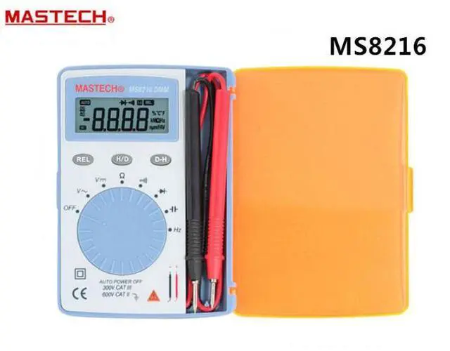 MASTECH MS8216 Ultra-Slim Compact 1.7" LCD Digital Multimeter - Blue ...