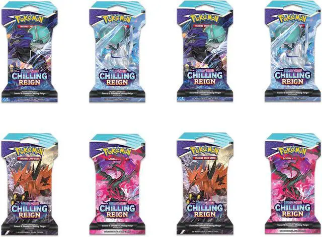 Pokemon Sword & Shield | Chilling Reign | 8 Sleeved Booster Packs ...