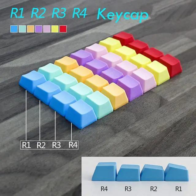 Blank Thick PBT Keycaps R1 R2 R3 R4 Single Switch OEM Height for Cherry ...