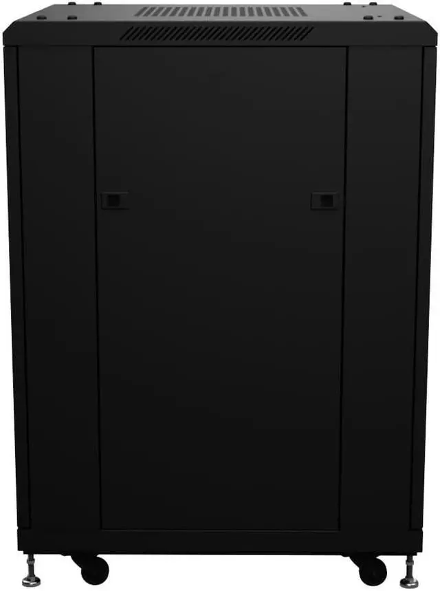 NavePoint 18U AV Rack Cabinet, 28 in depth, Cold-rolled Steel, Black ...