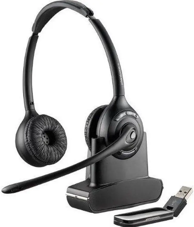 Plantronics Savi W420-M Binaural Over-the-Head USB Wireless Headset ...