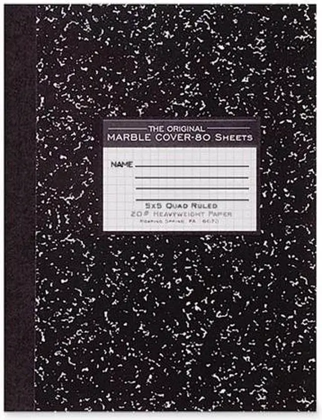 Roaring Spring Composition Book Quad Ruled 5"x5" 80 Sh 10-1/8"x7-7/8 ...